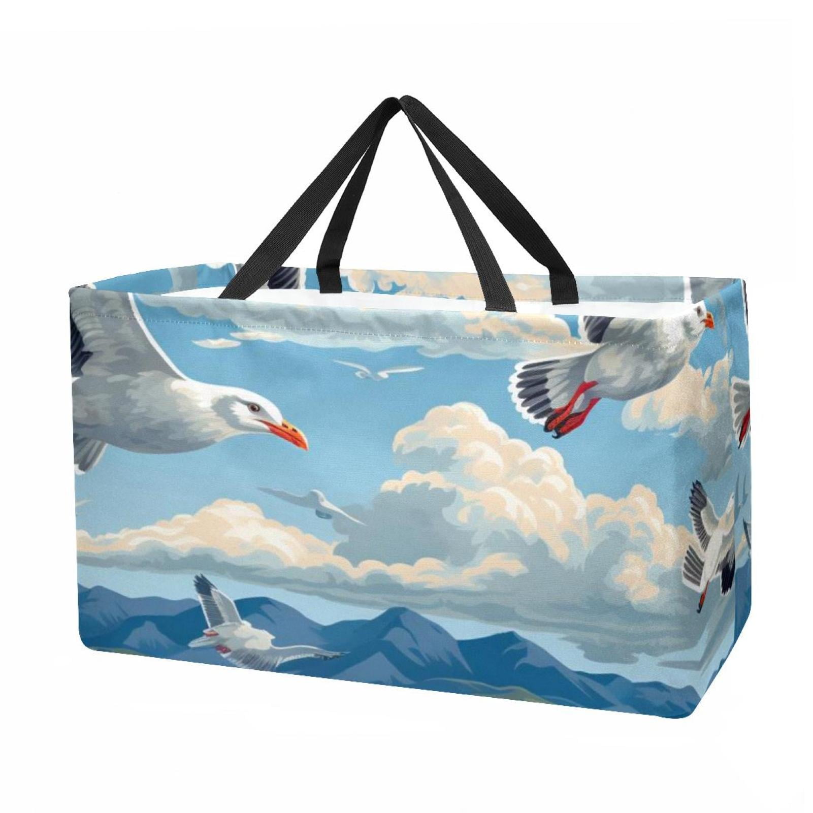 Seagull Large Capacity Reusable Foldable Oxford Cloth Storage Basket ...