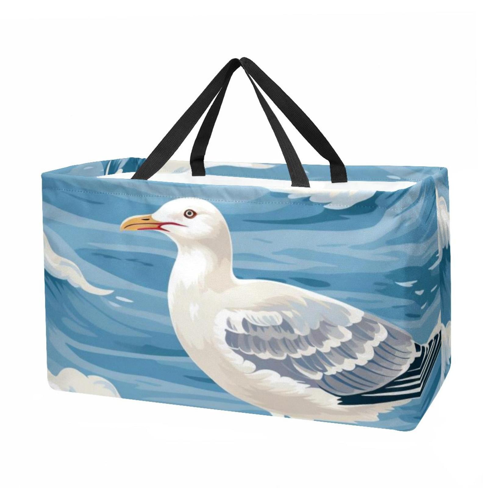 Seagull Large Capacity Reusable Foldable Oxford Cloth Storage Basket ...