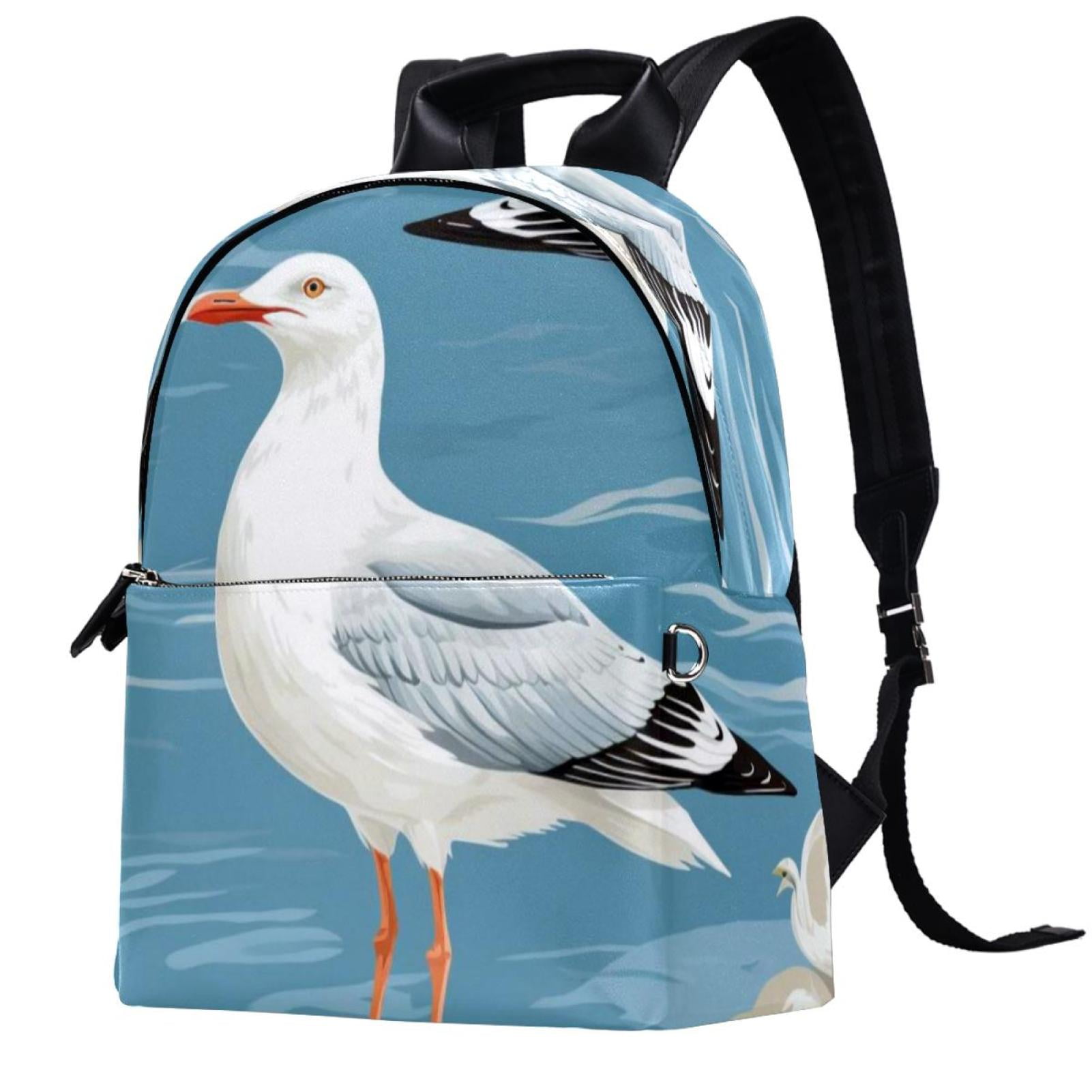 Seagull Leather Backpack with Adjustable Shoulder Straps, Large ...