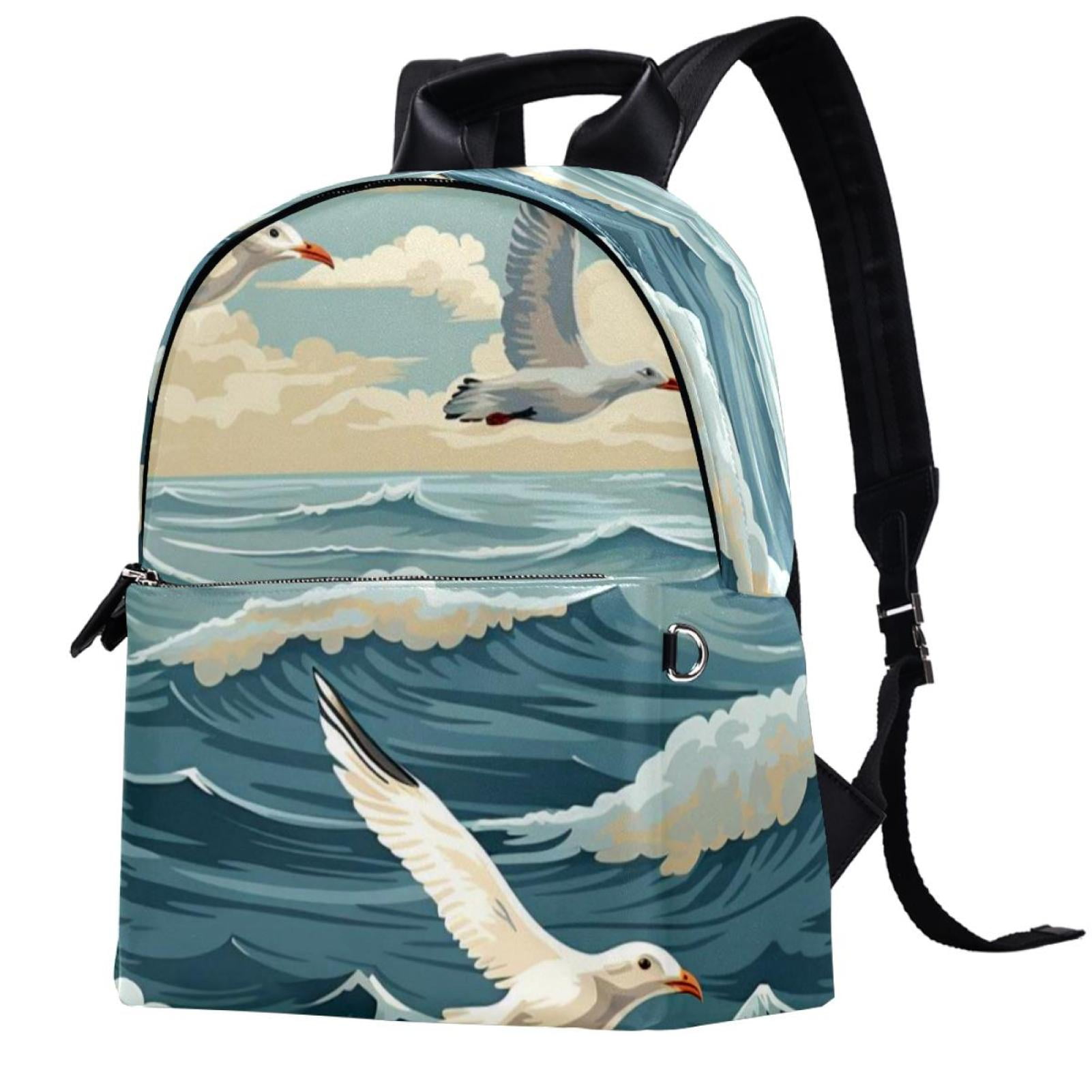 Seagull Leather Business Backpack with Adjustable Shoulder Straps ...