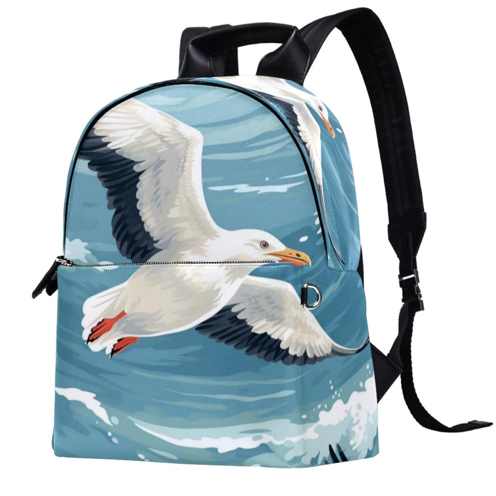 Seagull Leather Printed Duffle Backpack | Adjustable Shoulder Straps ...
