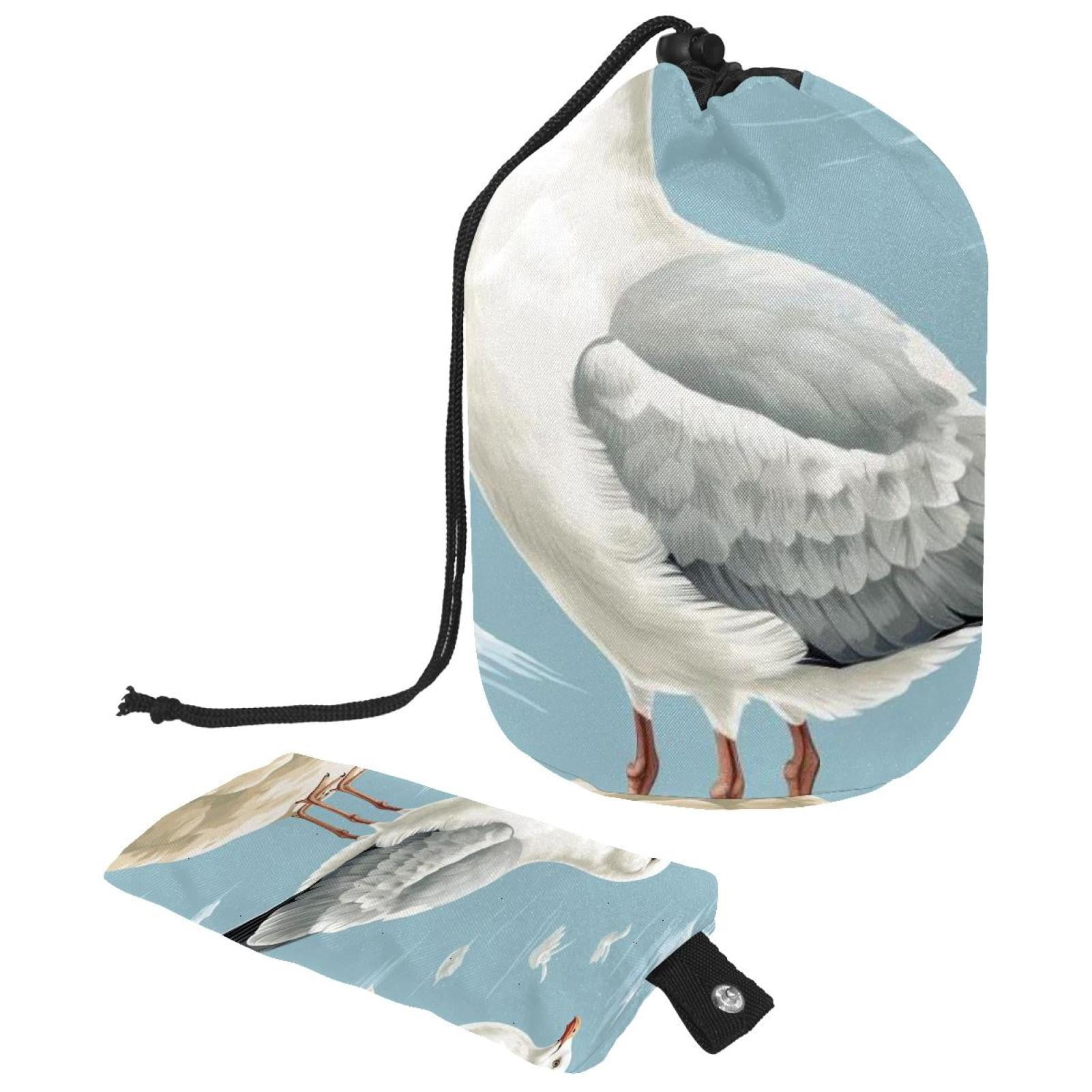 Seagull Portable Drawstring Foldable Travel Laundry Bag Wash Mesh ...