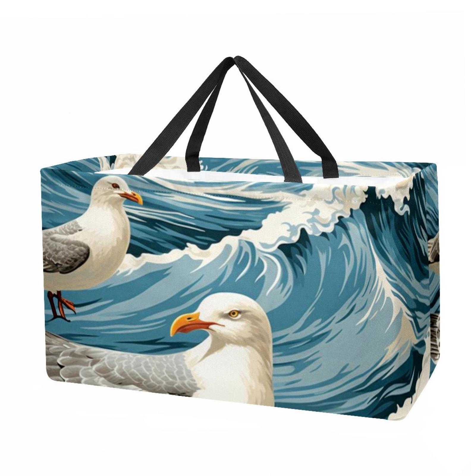 Seagull Premium Oxford Cloth Shopping Bags: Reusable, Foldable, and ...