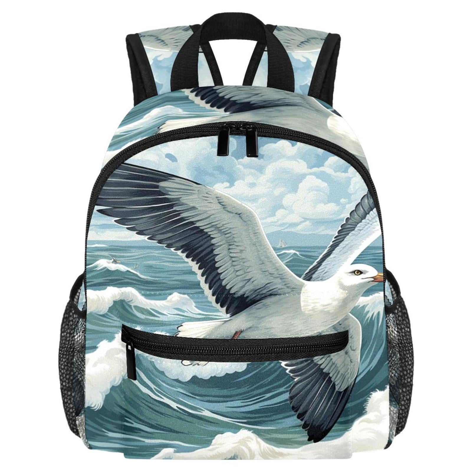 Seagull Printed Lightweight Boys Girls Duffle Backpack Adjustable ...