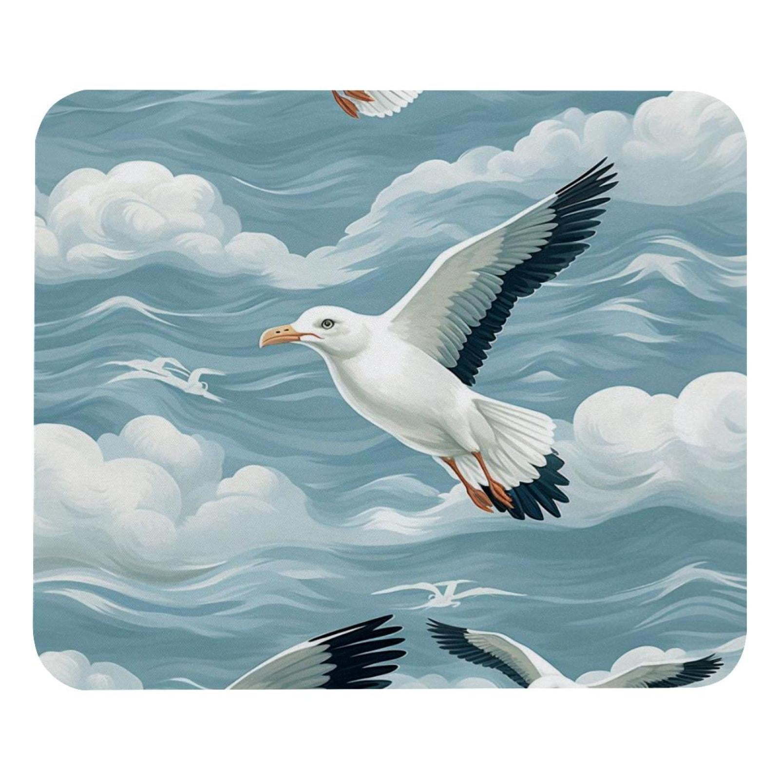 Seagull Printed Square Desk Pad Mouse Pad Desk Mat Non-Slip Rubber ...