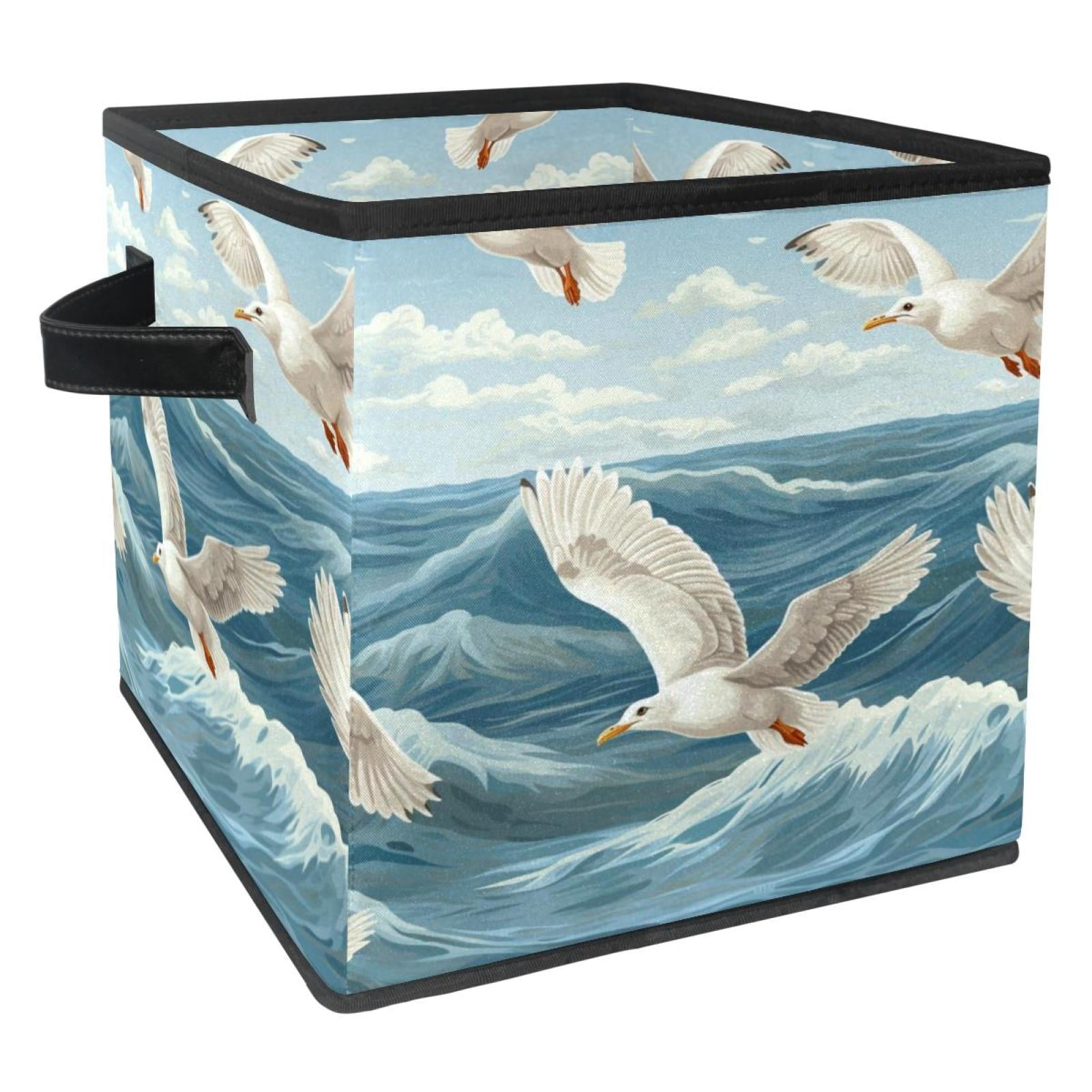 Seagull Toy Storage Bins - Foldable with Handle, 10.8"x10.5"x10.6 ...
