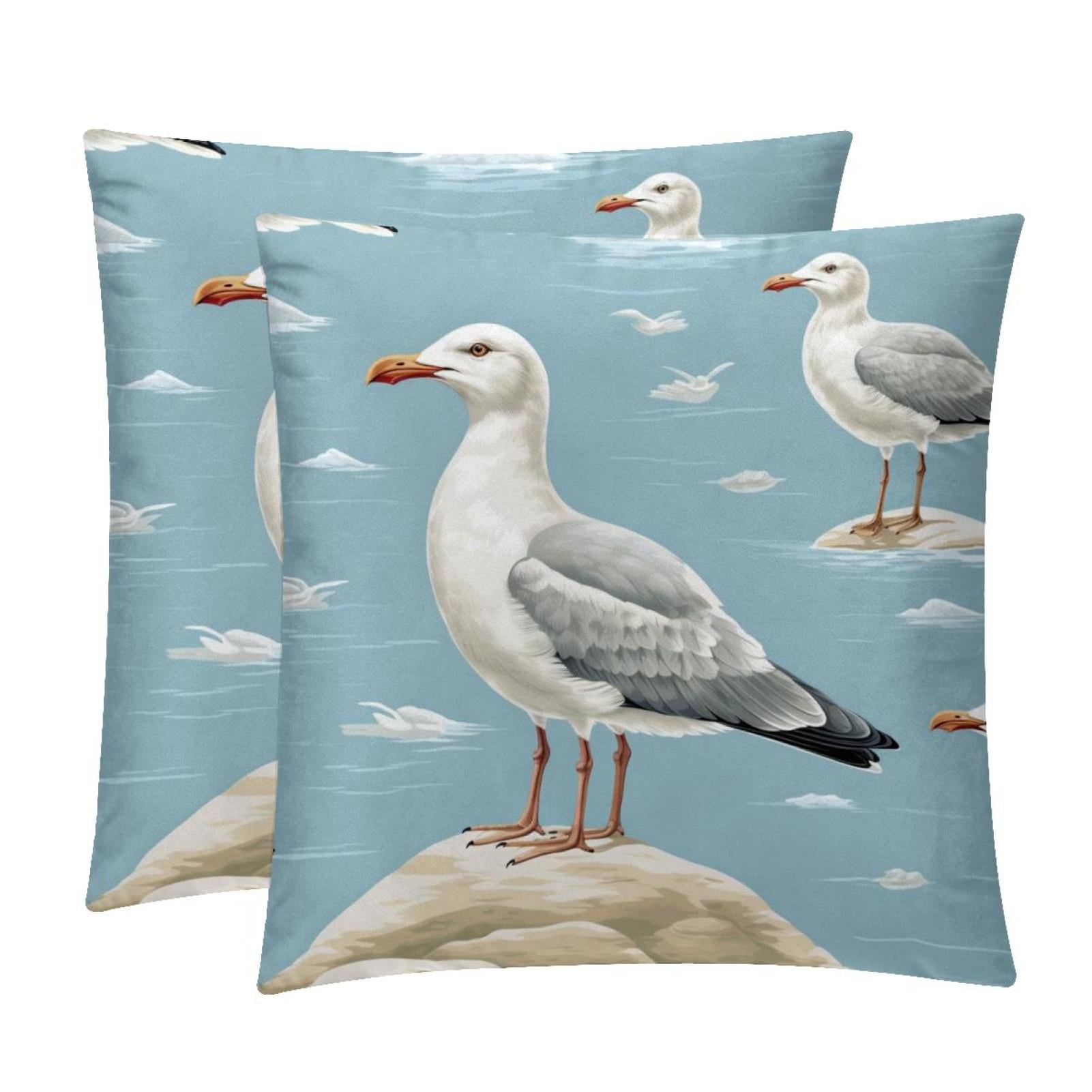 Seagull Velvet Bed Pillow Throw Covers Pillow Inserts Throw Pillows ...