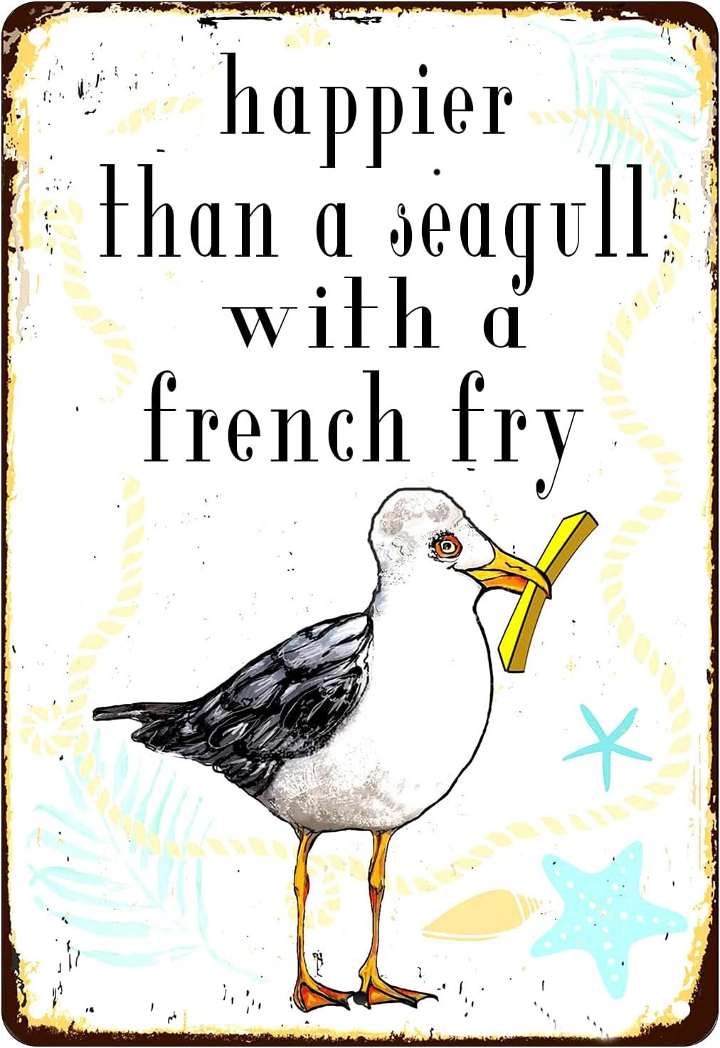 Seagull With French Fry - Great Lake House And Beach House Decor ...