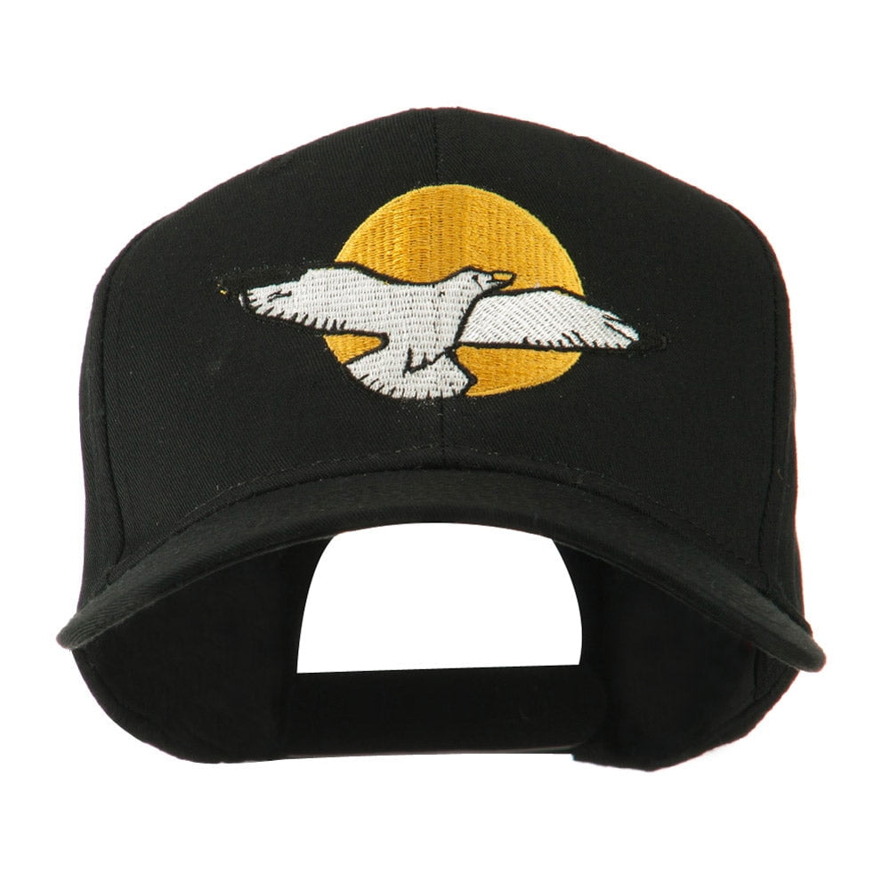 Seagull with Sun Embroidered Cap - Black OSFM - Walmart.com