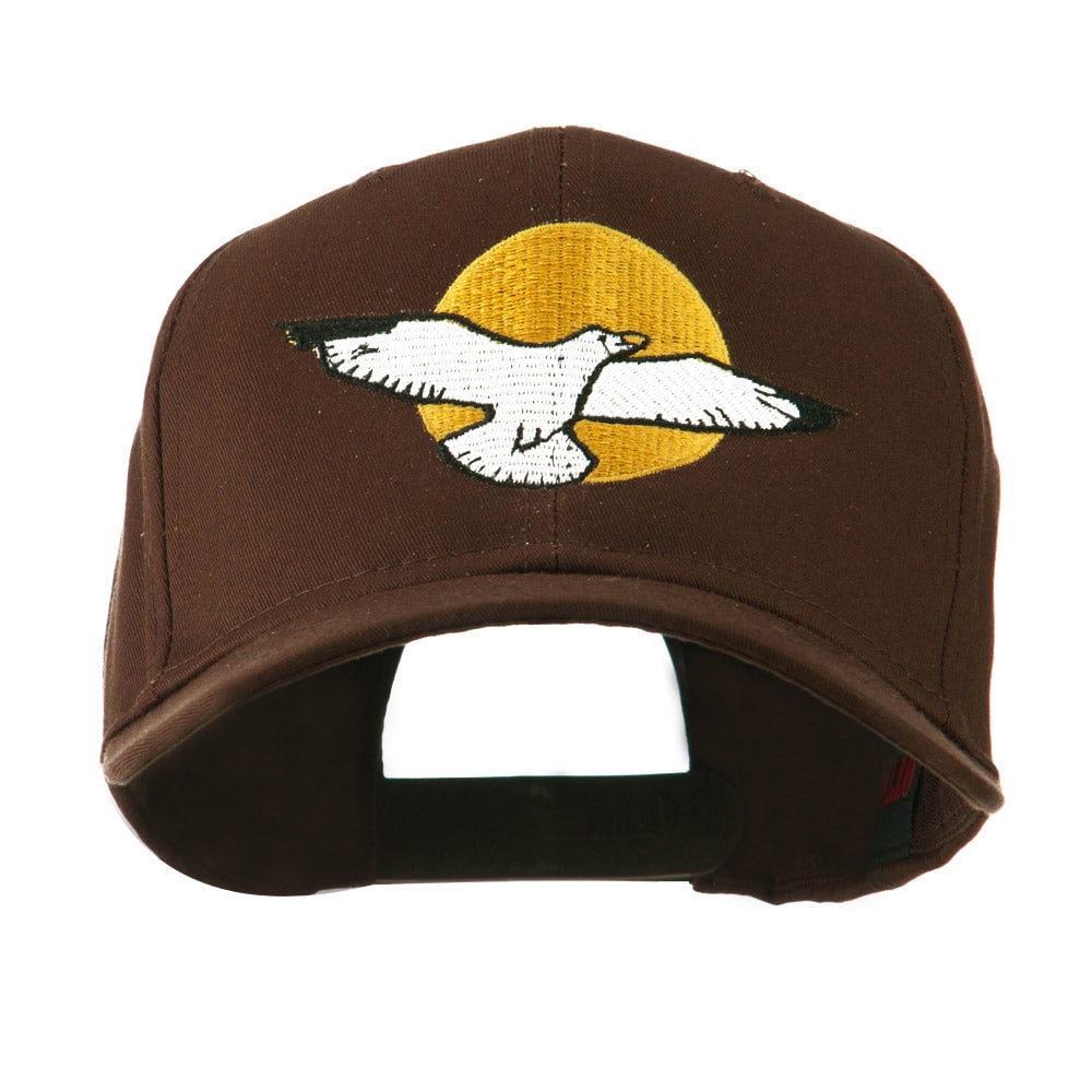 Seagull with Sun Embroidered Cap - Brown OSFM - Walmart.com