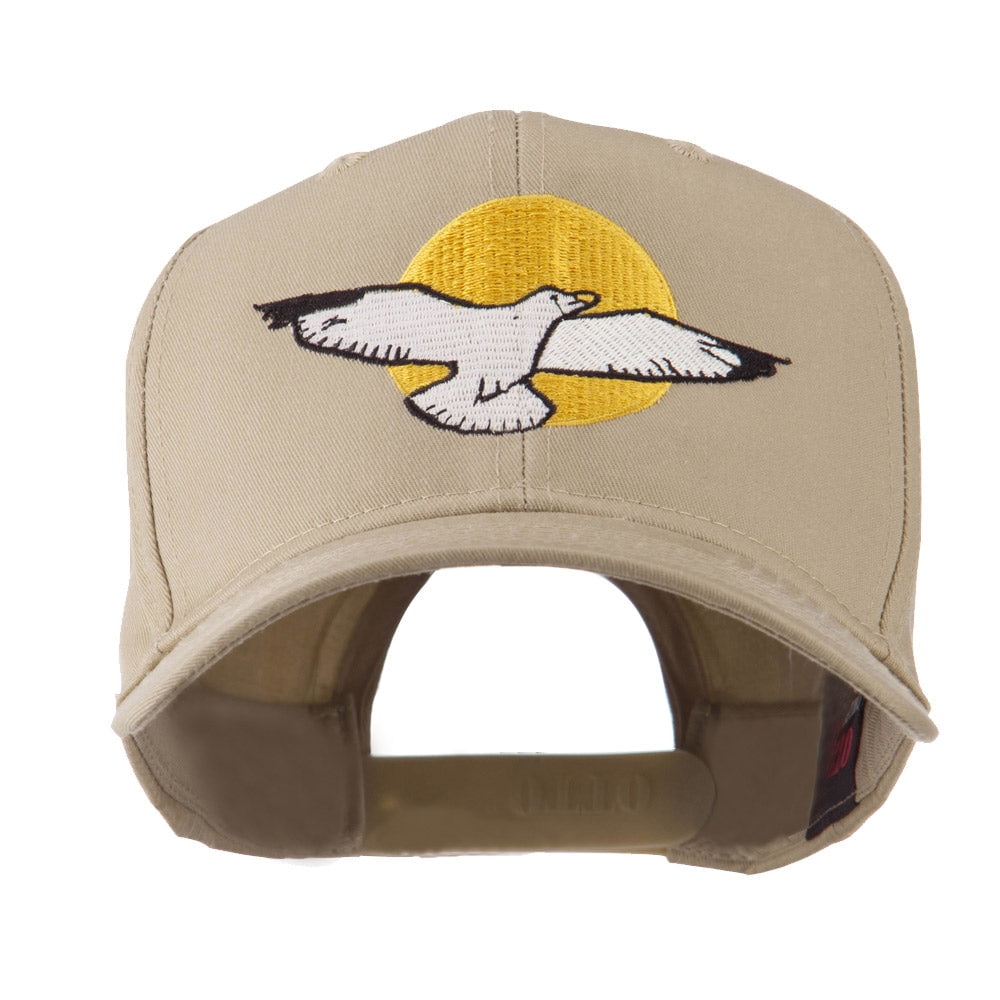 Seagull with Sun Embroidered Cap - Khaki OSFM - Walmart.com