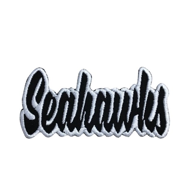 Seahawks - Black/White - Team Mascot - Words/Names - Iron on Applique ...