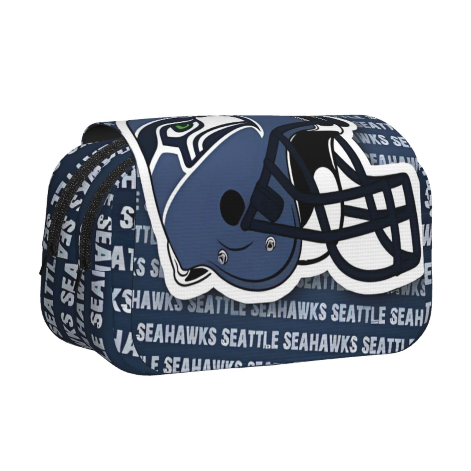 Seahawkss Double Clamshell Pen Case Holder Bulk Soft Box Large Storage ...