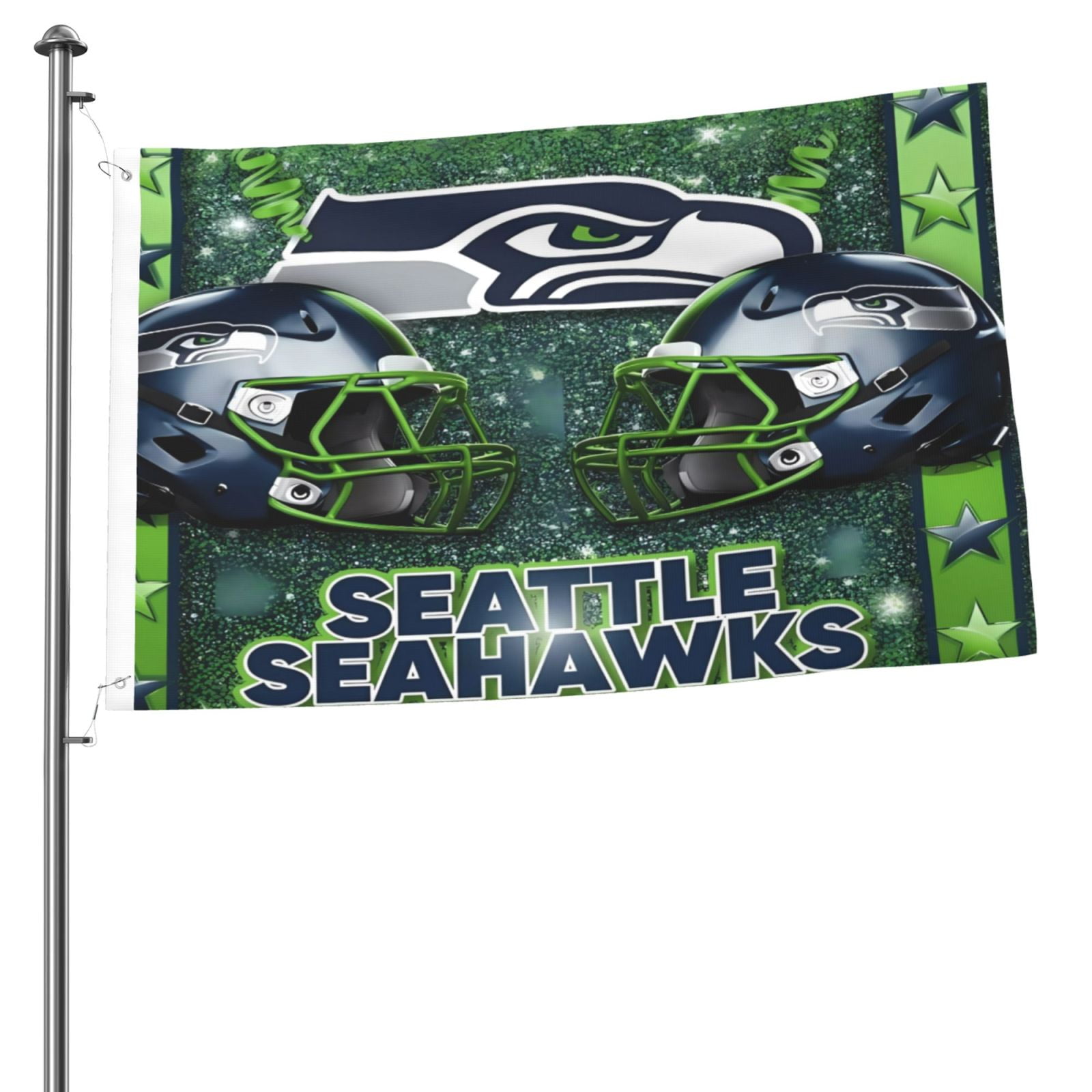 Seahawks Football Team Double-Sided Flag 2x3ft, Garden Hanging Flag ...