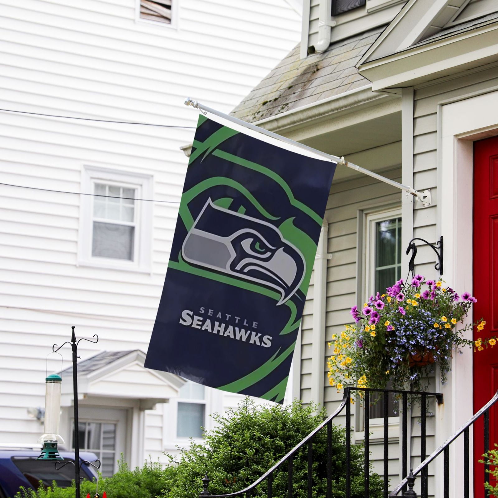 Seahawks Football Team Double Sided Flag 3x5ft Garden Hanging Flag ...