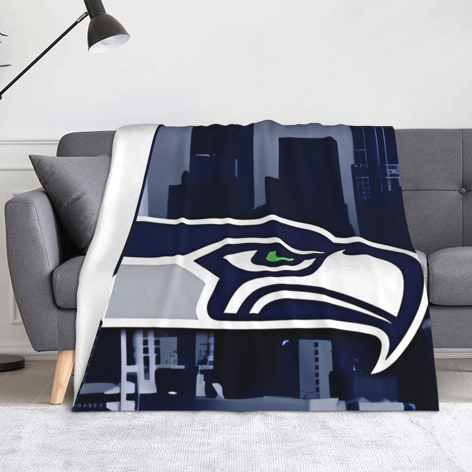 Seahawks Football Team Flannel Blanket Cover 60x50in (Horizontal ...