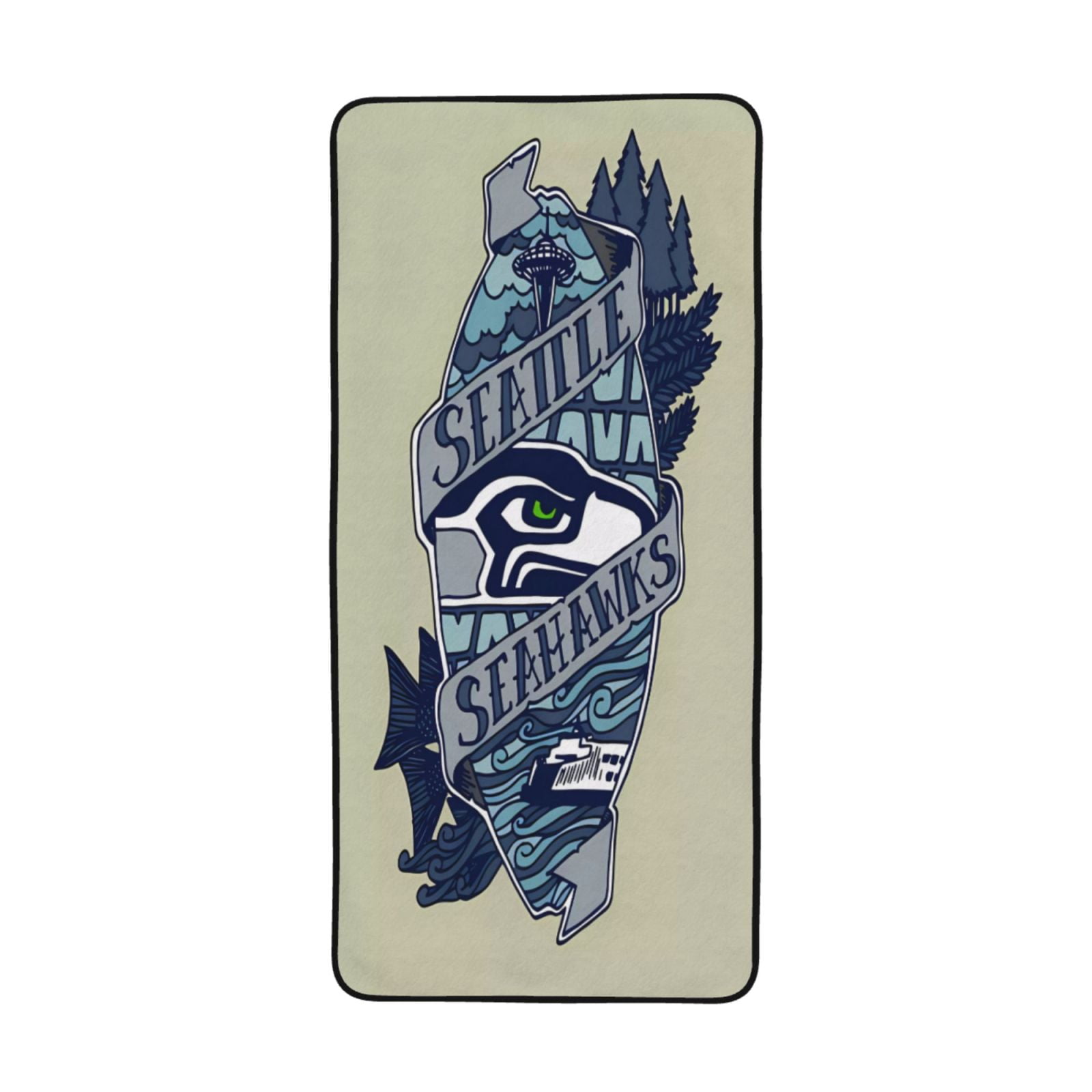 Seahawks Football Team Oversized Plush Bath Towel 27x55 Inch ...