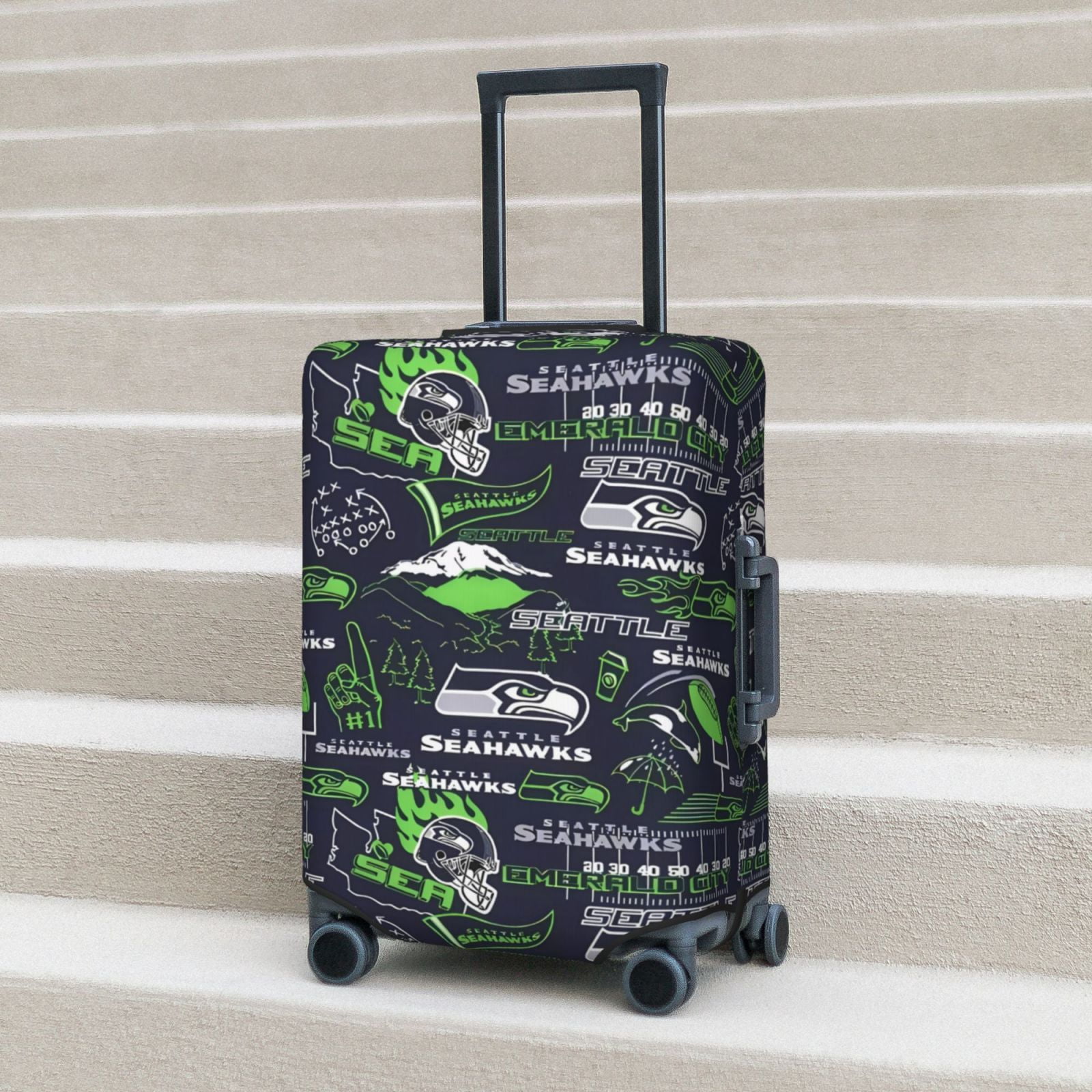 Seahawks Football Team Pattern Elastic Luggage Cover, Easy to Install ...