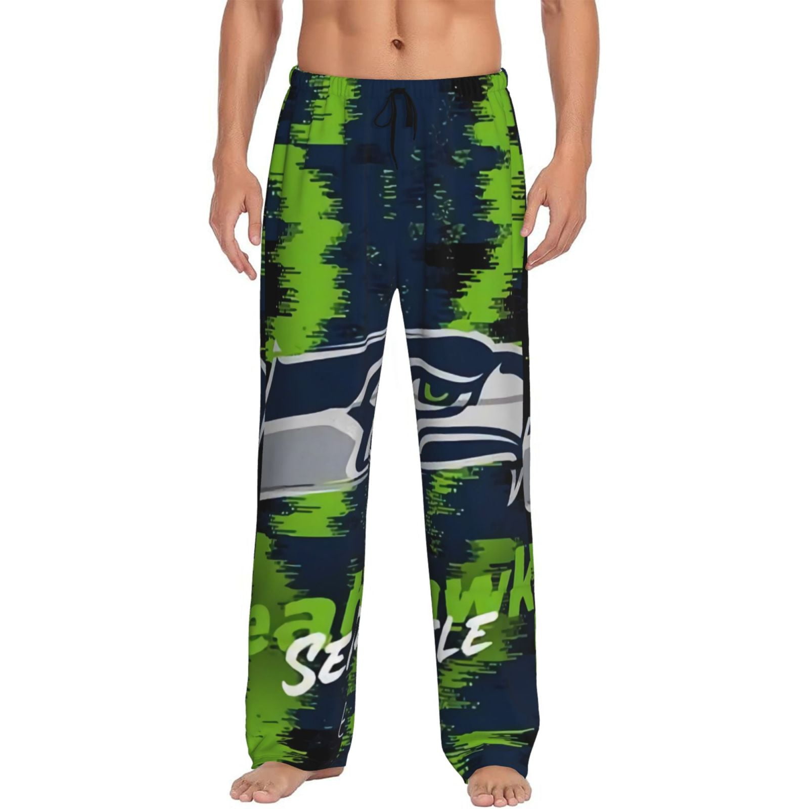 Seahawks Football team pattern customized men's home long pajama pants ...