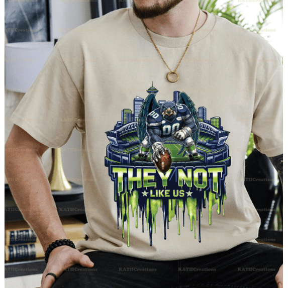 Seahawks Mascot T-shirt - Football Mascot Stadium Skyline shirt - They ...