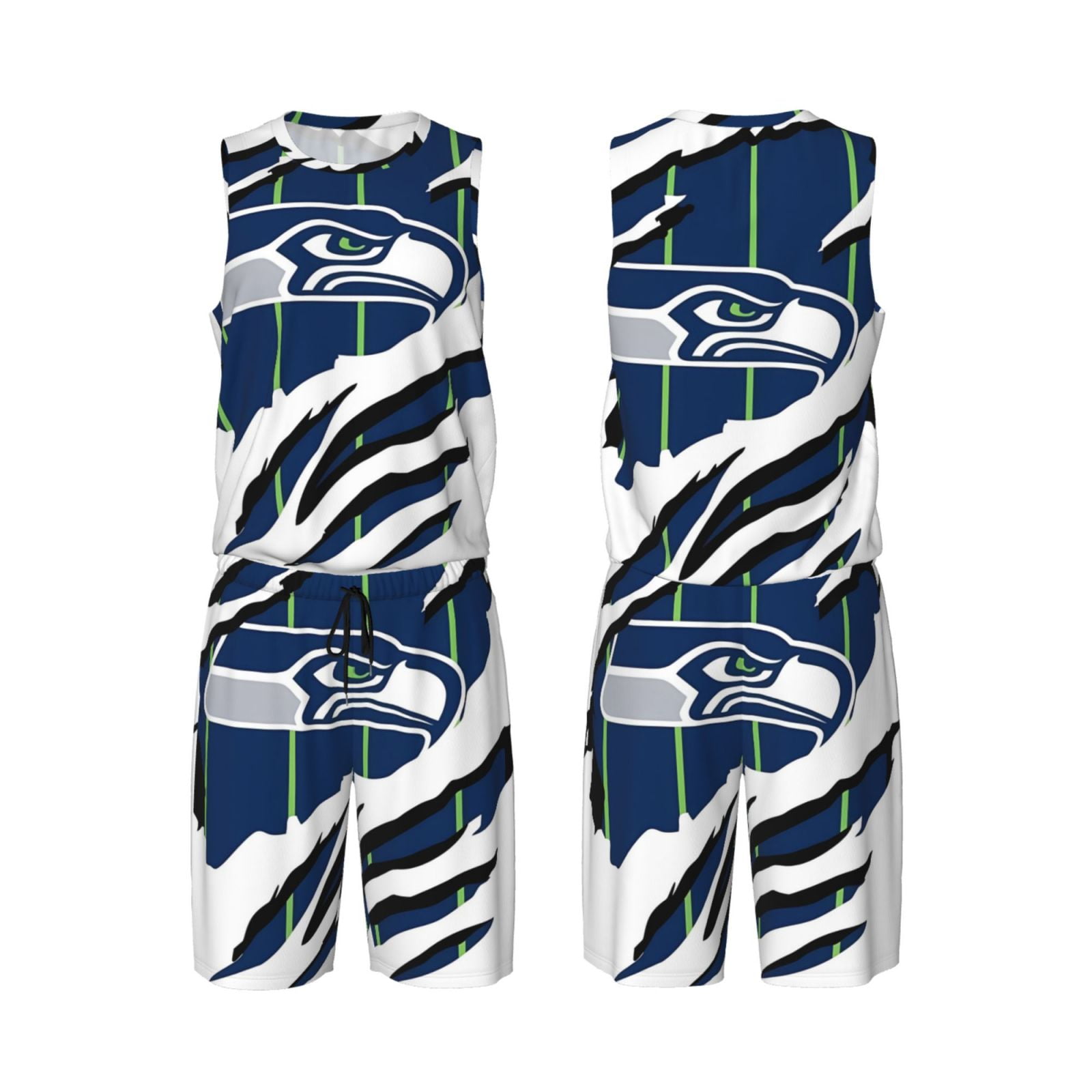 Seahawks Men’s Basketball Uniform Set Men Basketball Jersey and Shorts ...