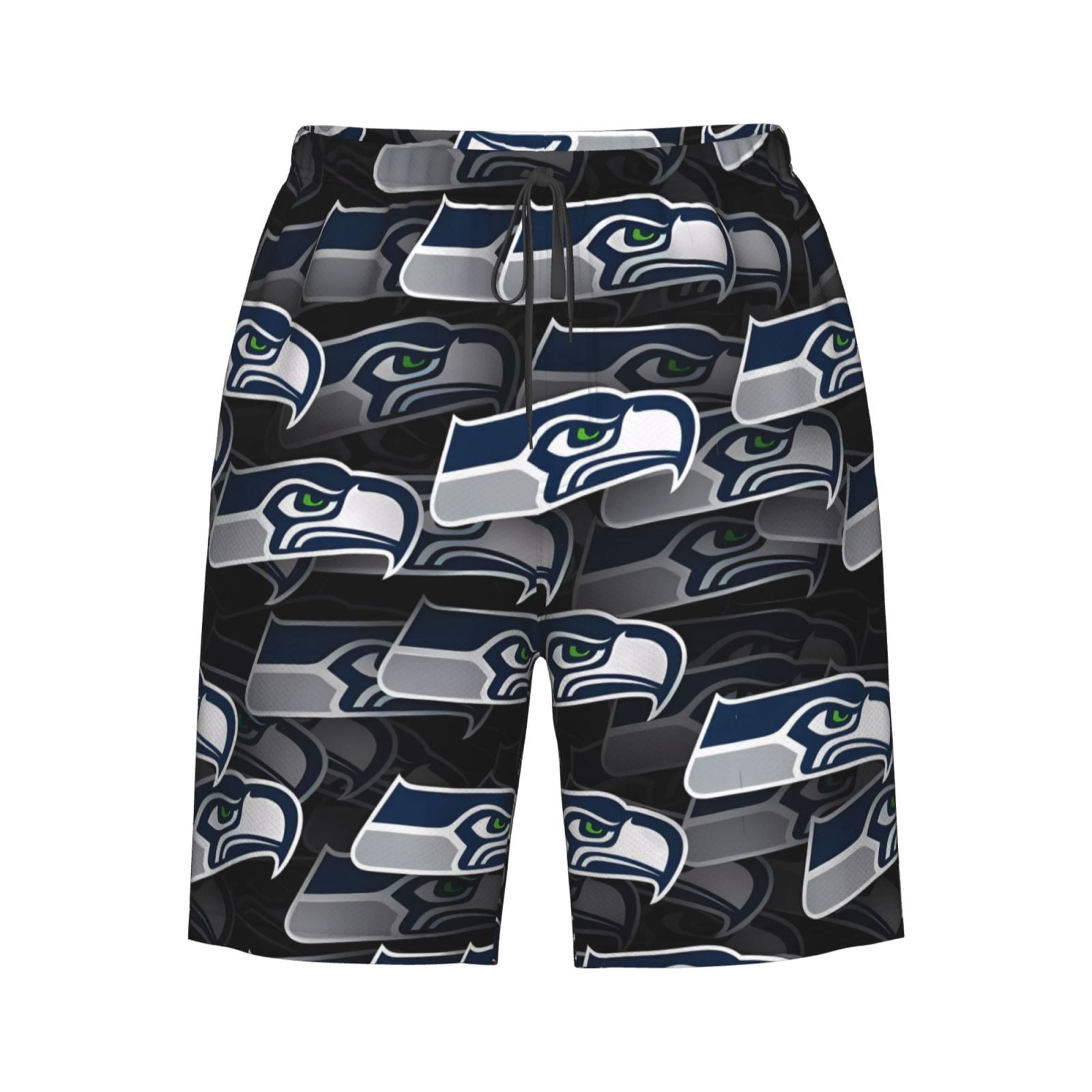 Seahawks Men's Quick Dry Beach Shorts Football Team Logo Print Dive ...