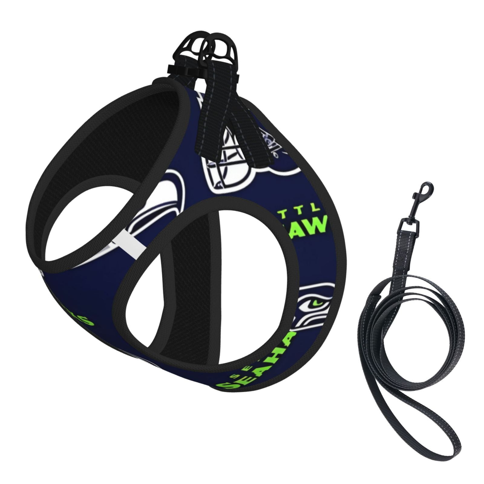 Seahawks Small-Scale Dog Harness Soft Breathable Mesh Pet Football ...