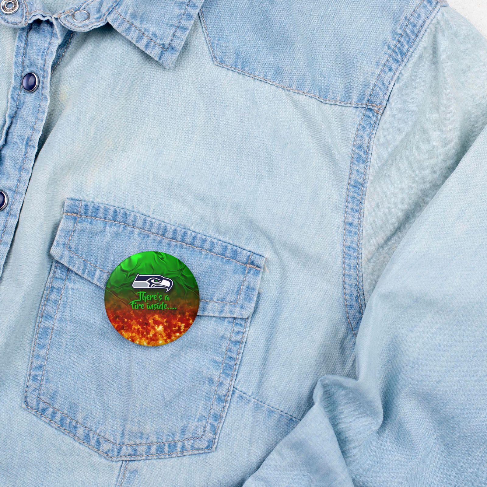 Seahawks Team Round Badge Badge pin Can be used to decorate various ...