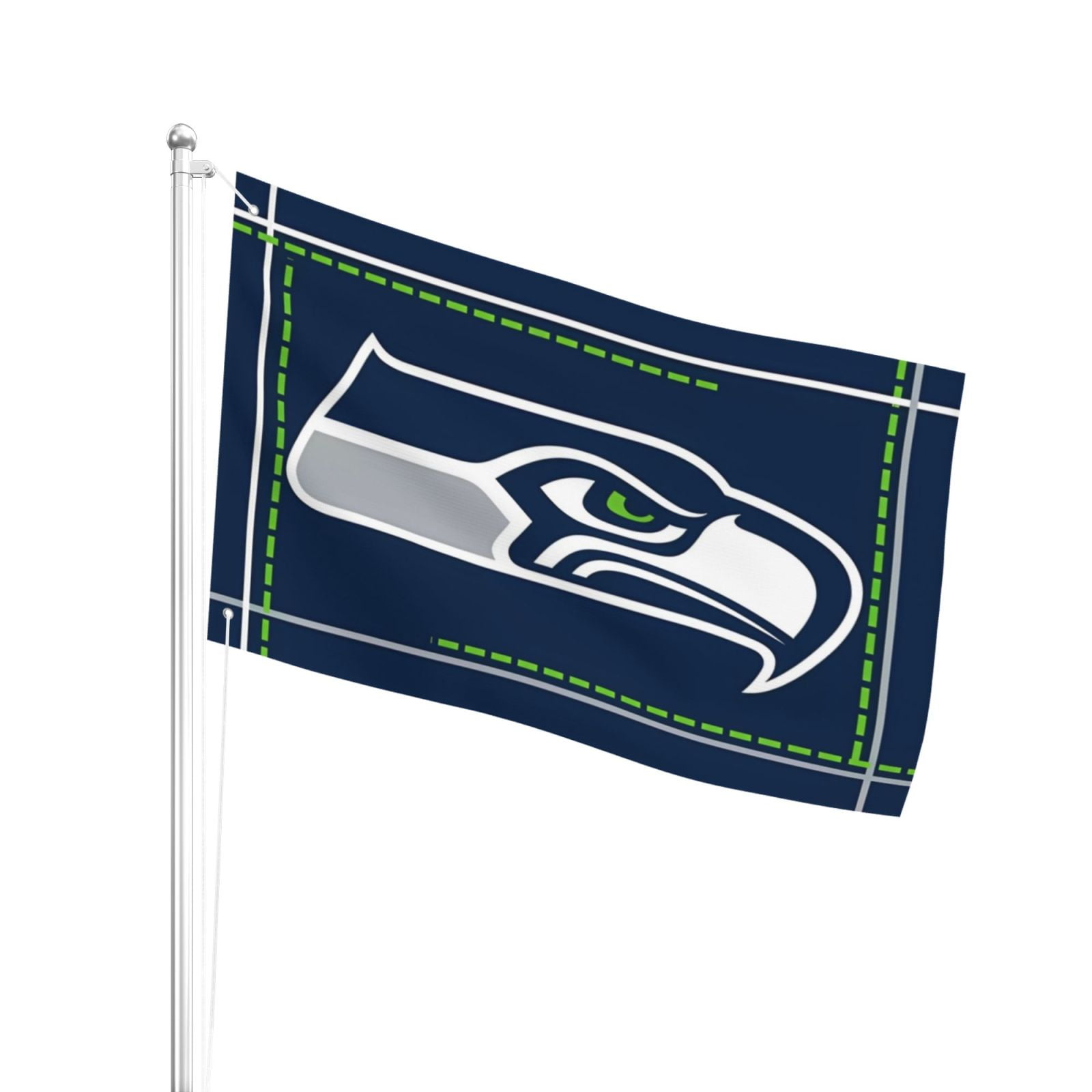 Seahawks Three Layer personalized Double Sided Flag Football Fans ...