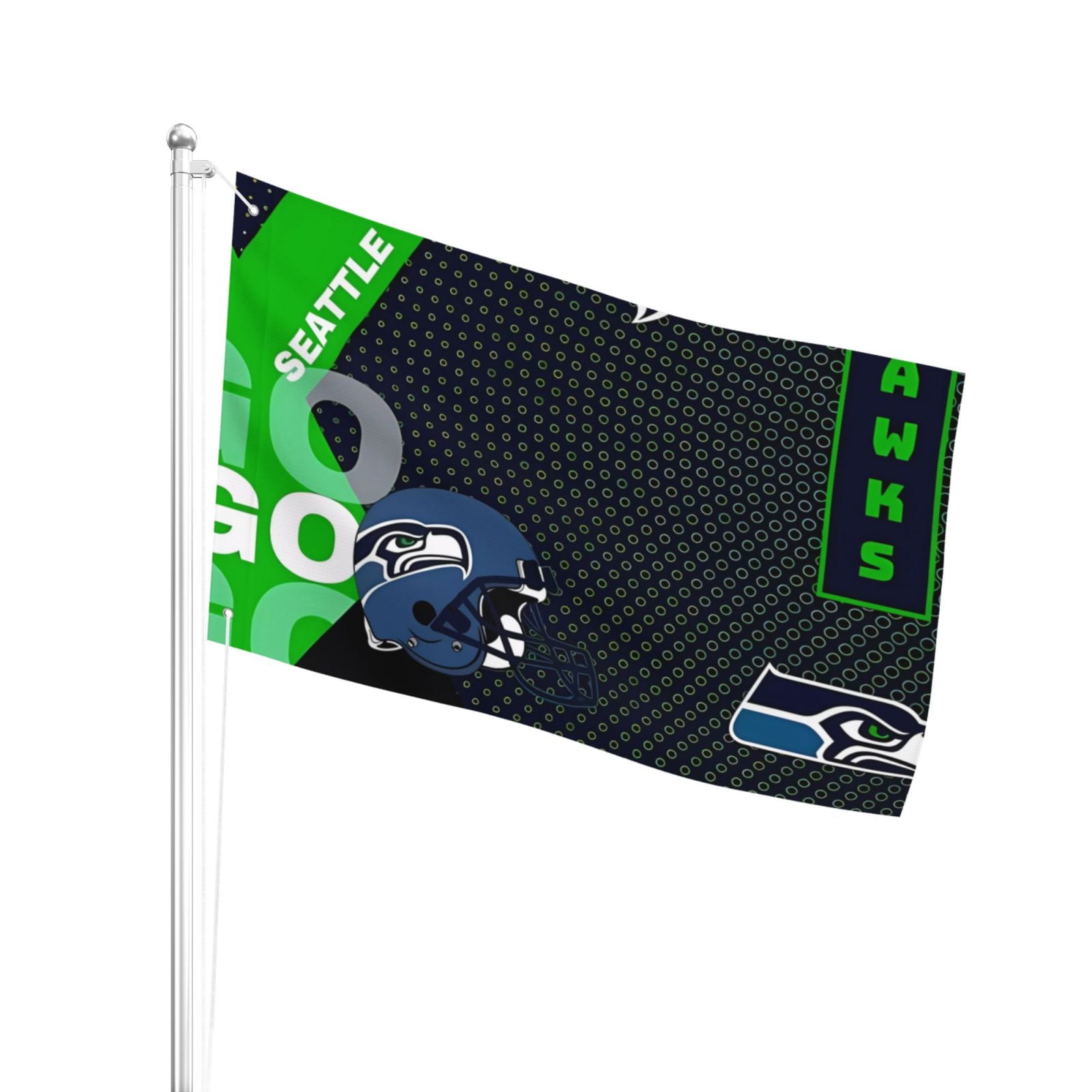 Seahawks Three Layer personalized Double Sided Flag Football Fans ...