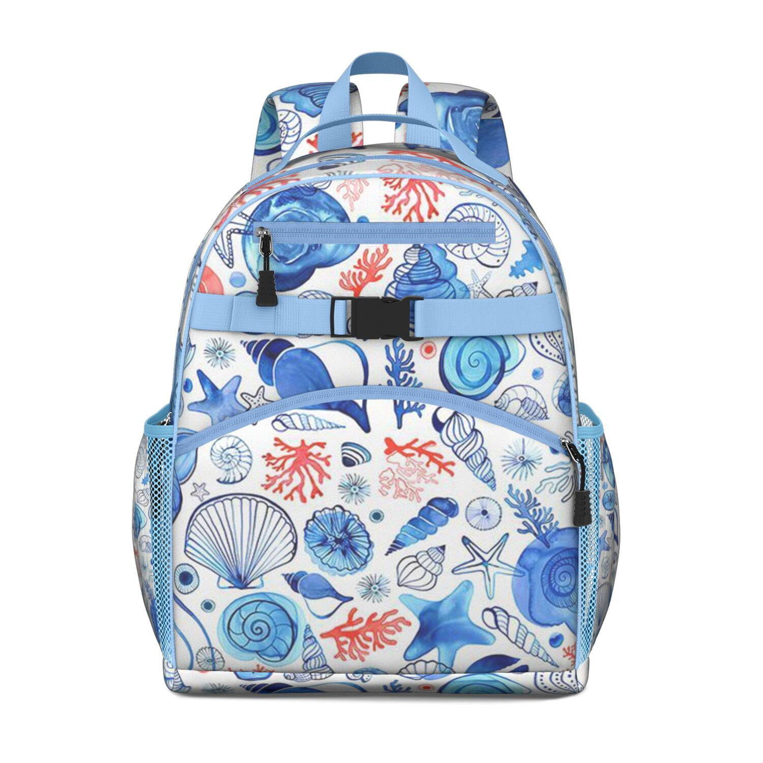 Seahorse & Coral Waterproof Travel Backpack - Lightweight Spine ...