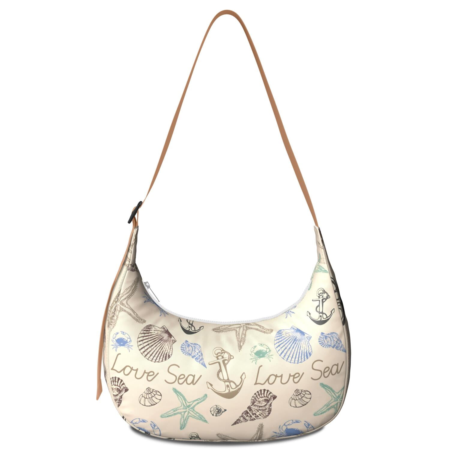 Seahorse Crossbody Bag with Starfish Beach Seashells, Ocean Creatures ...