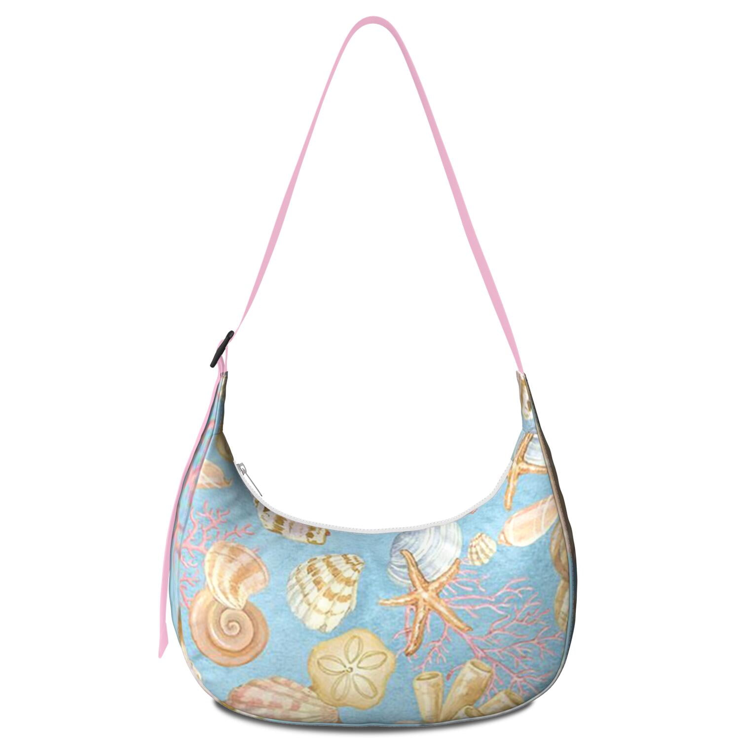 Seahorse Crossbody Bag with Starfish Beach Seashells, Ocean Creatures ...