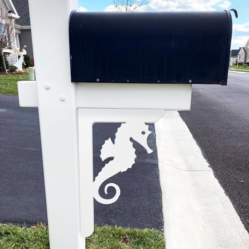 Seahorse Decorative PVC Mailbox or Porch Bracket, Mailbox Decor for ...