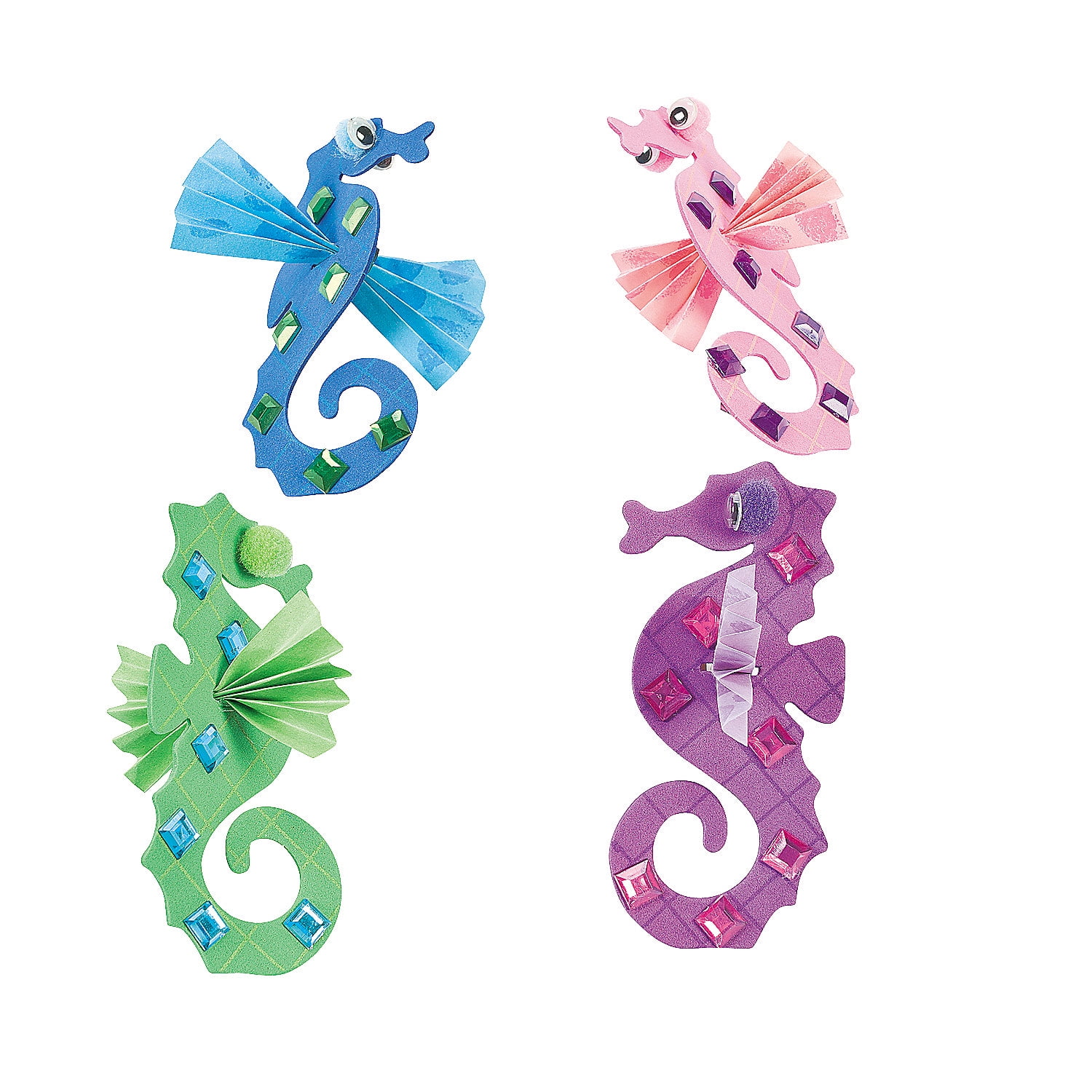 Seahorse Foam Craft Kit- Craft Kits - 12 Pieces - Walmart.com