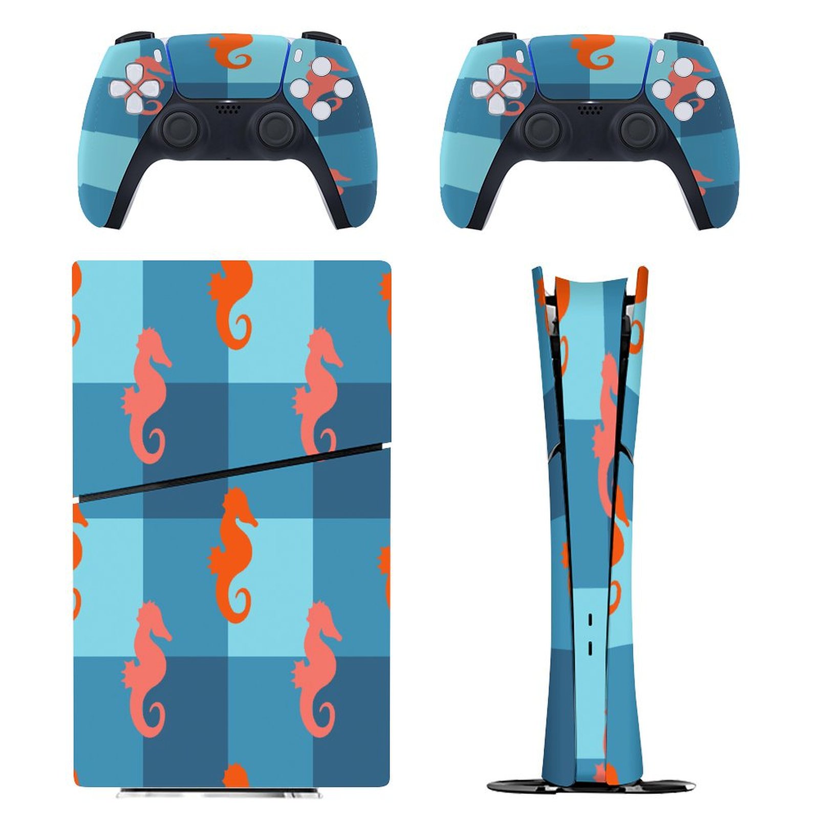 Seahorse, Geometry PS5/PS5 Slim Digital Disc Skin Sticker For Console ...