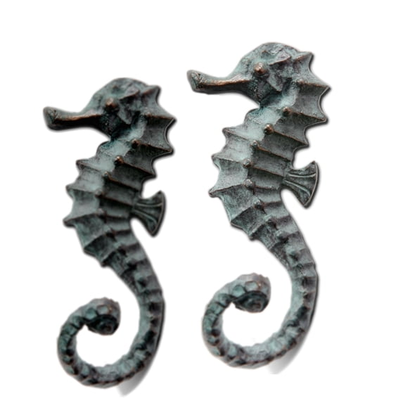 Seahorse Hooks Set of 2 Cast Iron 5 Inch Wall Decor - Walmart.com