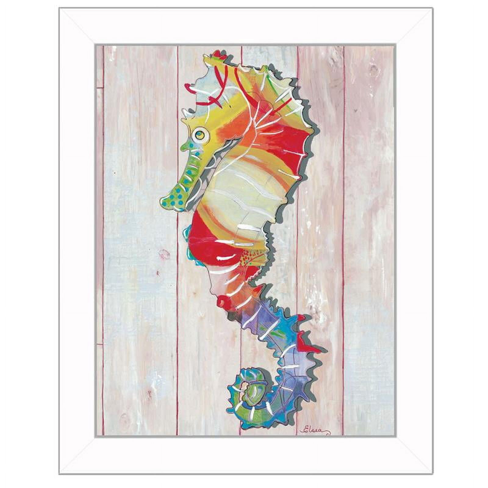 Seahorse II By Sear Printed White Framed Wall Art Wood Multi-Color ...