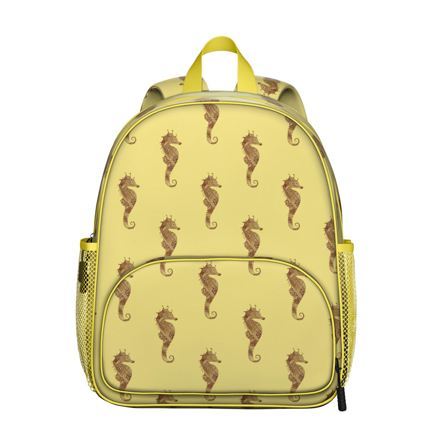Seahorse Ocean-Themed Waterproof Ergonomic School Backpack for Students ...