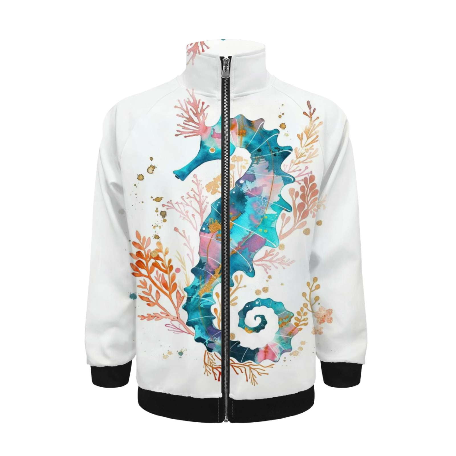 Seahorse Seaweed Jacket Men's Street Cool Long Sleeves Coat Personality ...