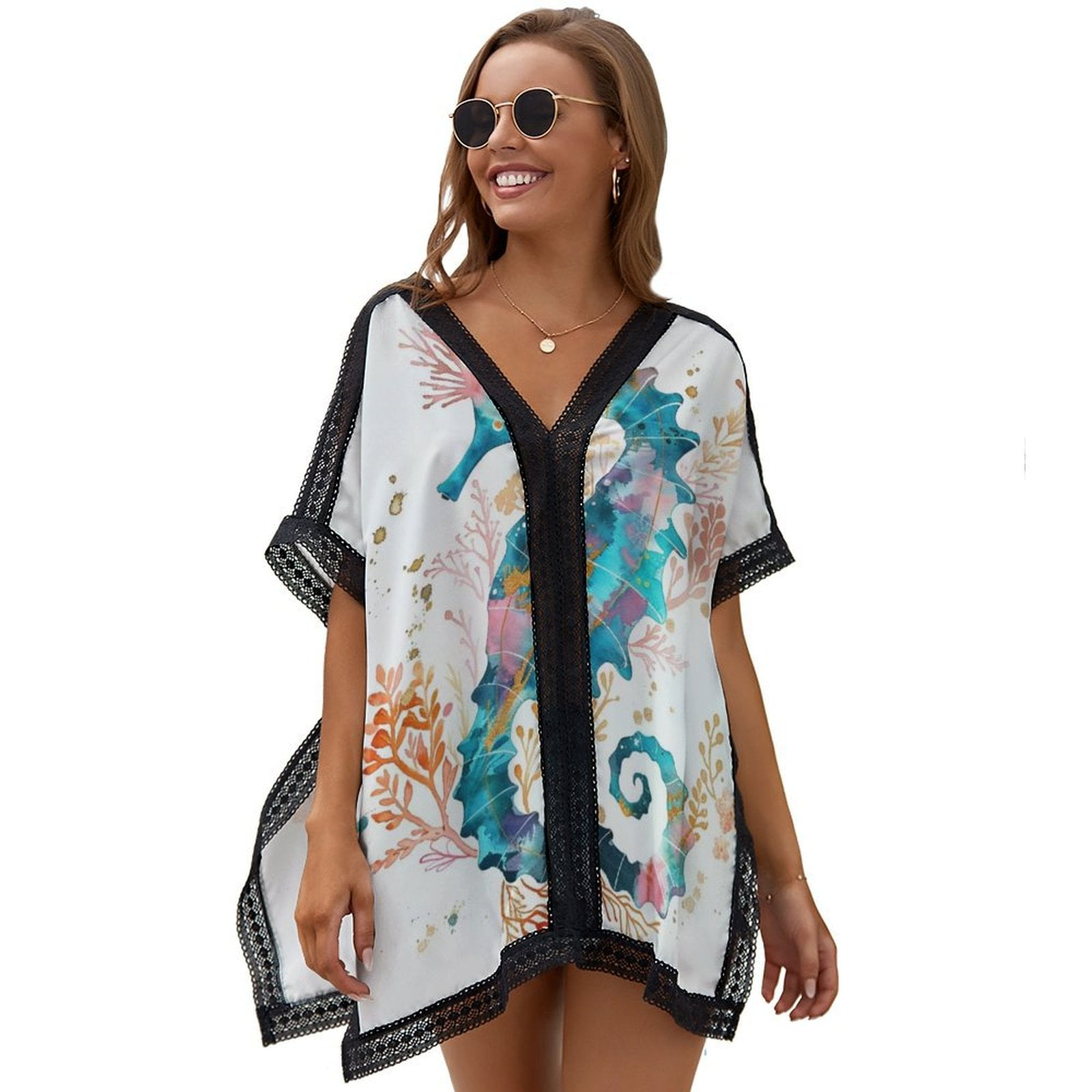 Seahorse Seaweed Women's Swimsuit Coverup Summer Beach Cover Up Bathing ...