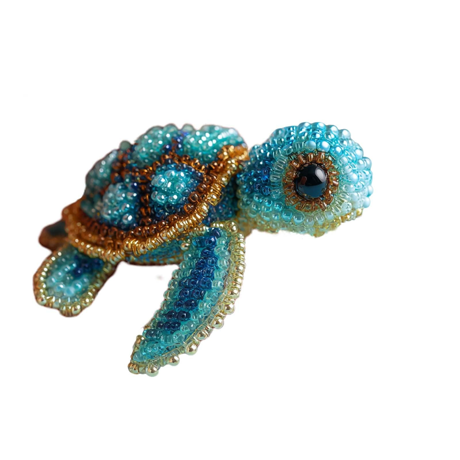 Seahorse Shark Sea Turtles Octopus Bead Embroidery Kit, Beginner ...