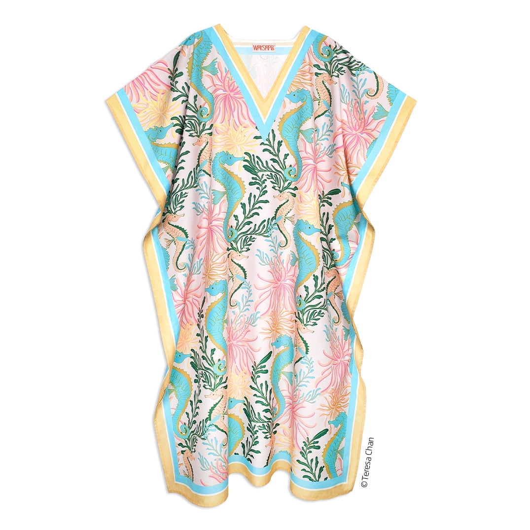 Seahorses Caftan Beach Pool Cover up - Walmart.com
