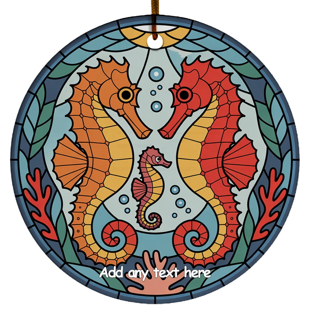 Seahorses Family of 3 Ornament – Christmas 2025 Tree Ornament Keepsake ...