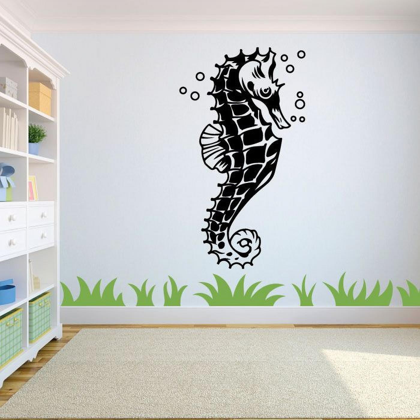 Seahorses Seahorse Underwater Simple Basic Silhouette Drawing Cartoon ...