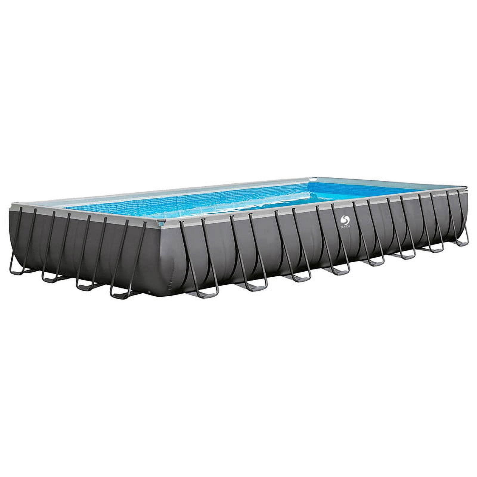 Seaich 32' x 16' x 52" Above Ground Pool with Metal Frame | Rectangular ...