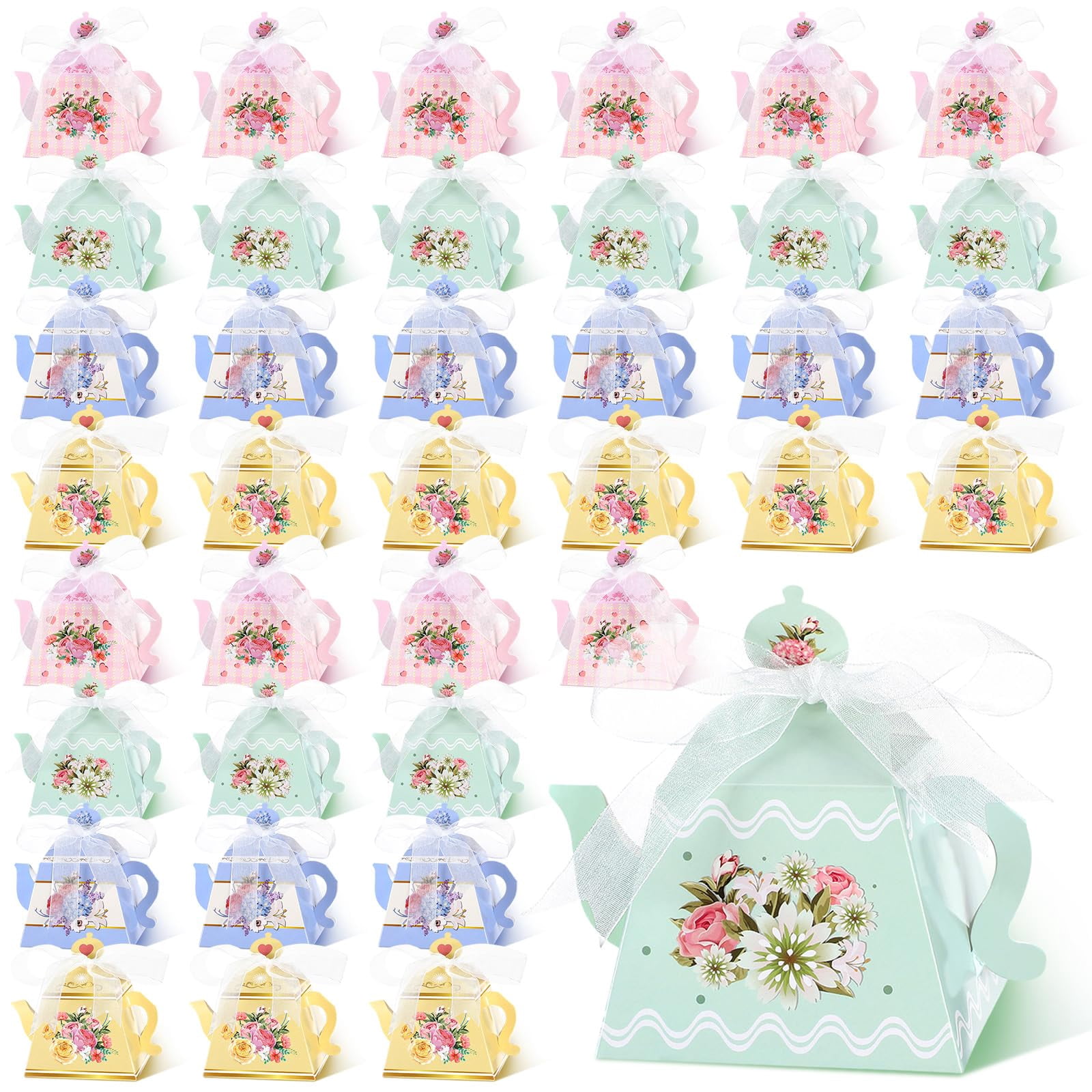 Seajan 48 Pcs Tea Party Favor AIS1 Boxes Tea Party Treat Gift Boxes ...
