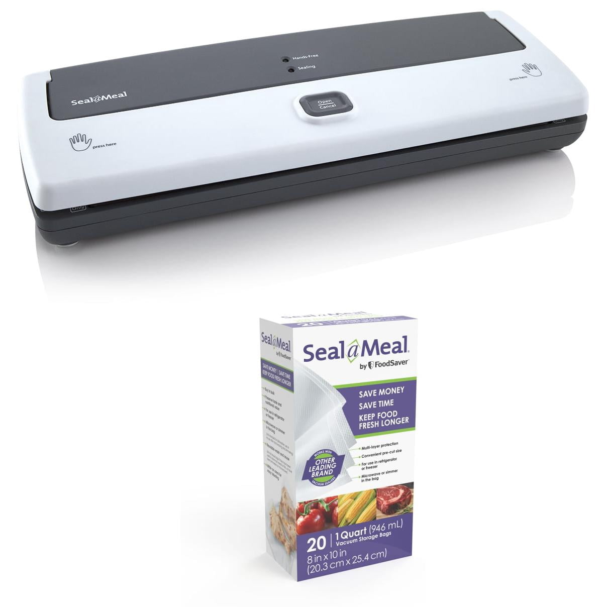 Seal-A-Meal 24-Piece Vacuum Sealer Starter Kit, Automatic Food Sealer ...