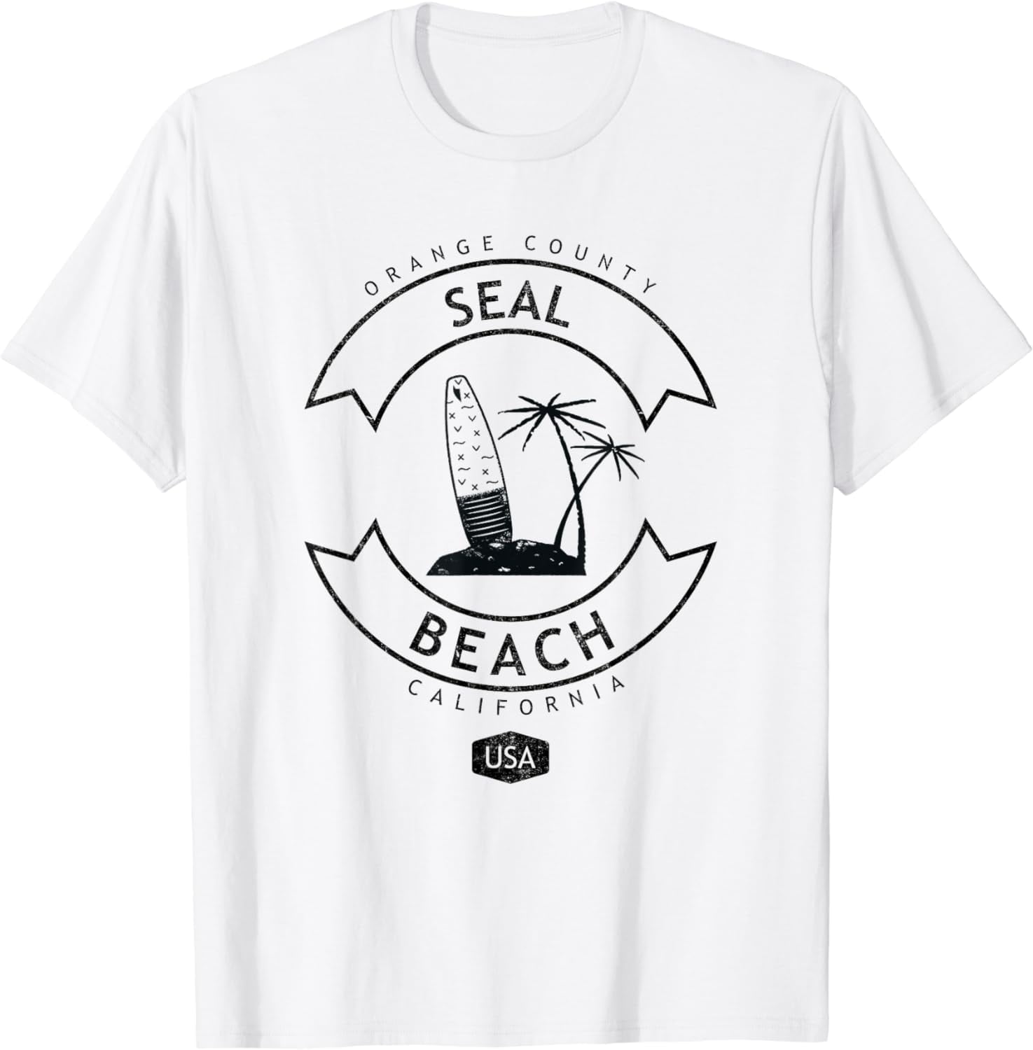 Seal Beach California Surf T-Shirt - Walmart.com