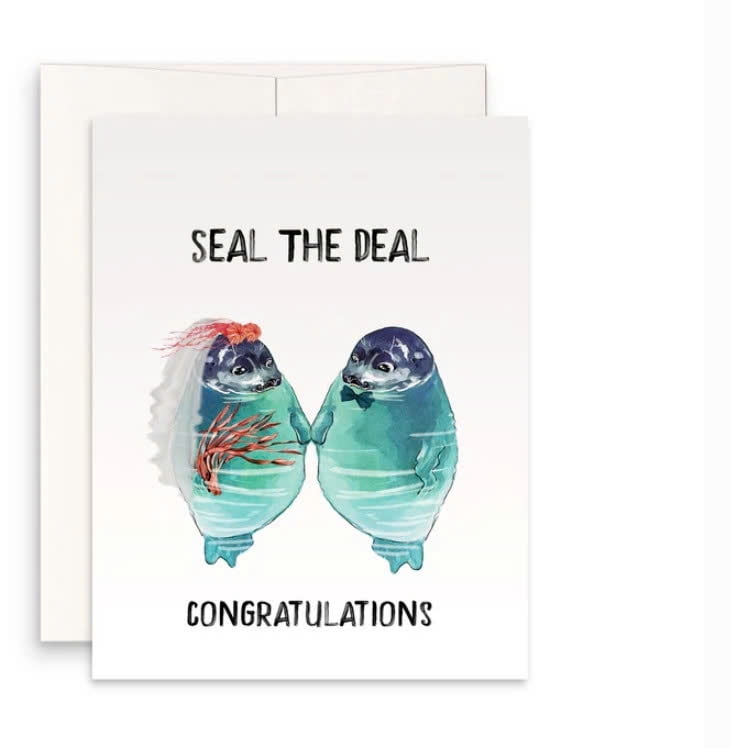 Seal the Deal Congratulations Card – Cute Seal Design for Celebrations ...